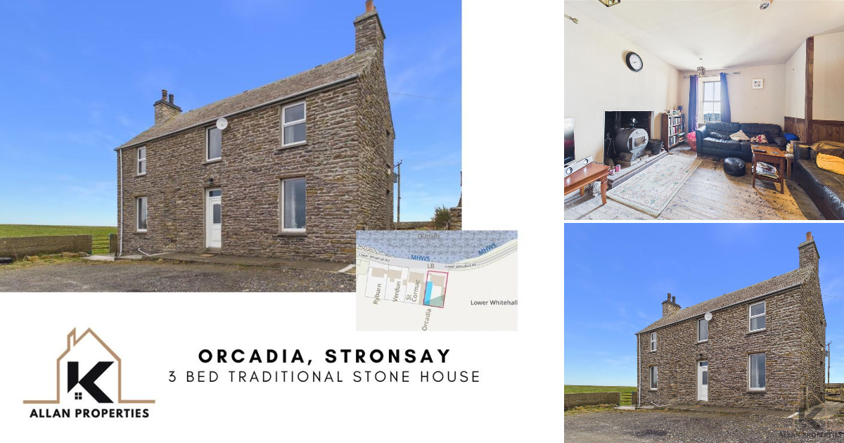 3 bed detached house for sale in Orcadia, Stronsay, Orkney, KW17 2AS ...